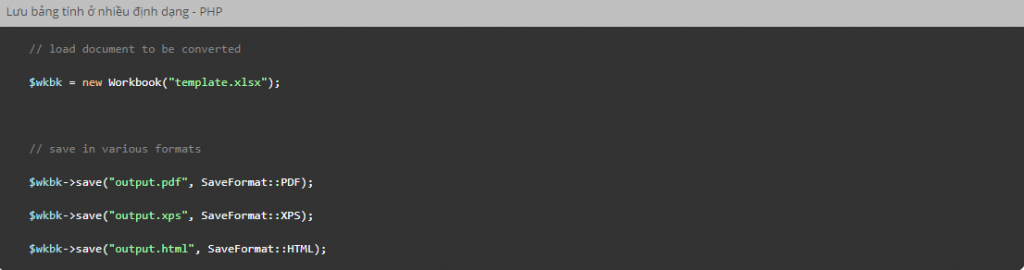 Mua bản quyền Aspose.Cells for PHP via Java chính hãng giá rẻ - softvn.vn